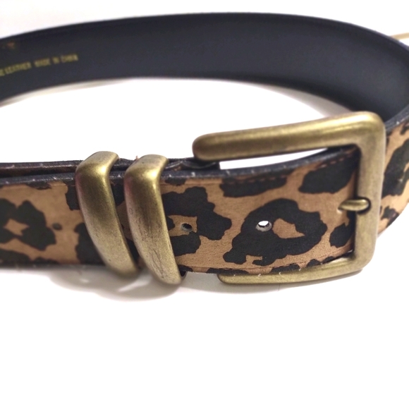 ritz | Accessories | Ritz Leopard Print Leather Large Belt | Poshmark